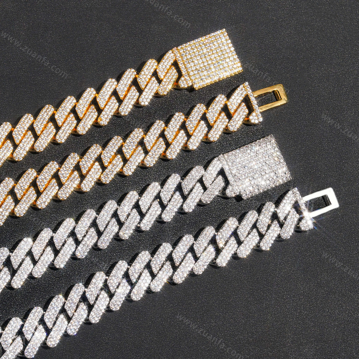 Heavy Solid 18k Gold Plated 19mm Miami Diamond Cuban Link Chain ...